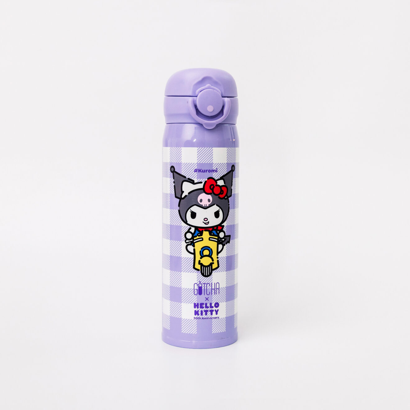Gotcha X Hello Kitty 50th Anniversary Stainless Steel Tumbler Flip Cap Kuromi 450ml